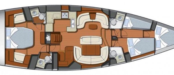 Jeanneau 54 Sail Yacht on Charter in Mumbai from Gateway of India, Colaba